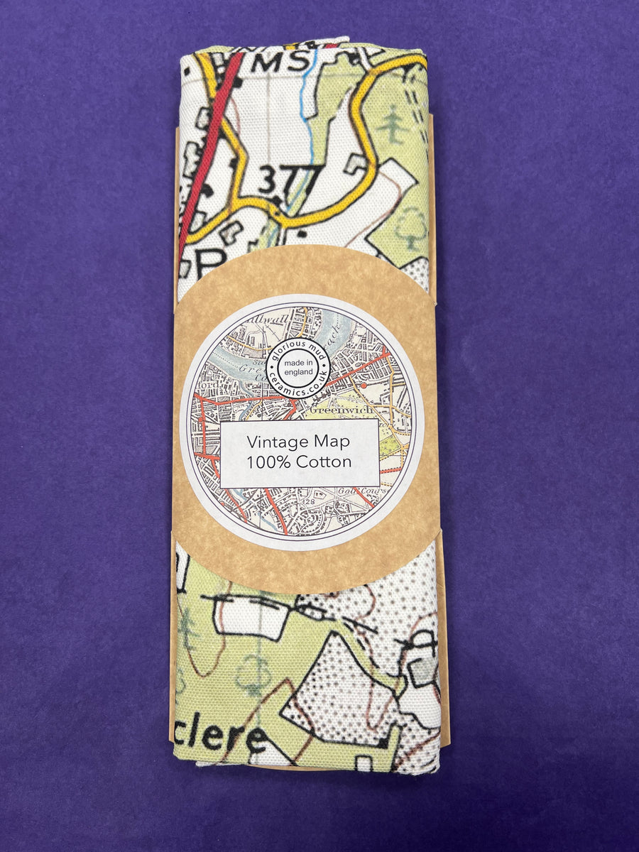 Vintage Map Tea Towel – No 96 Home and Gifts