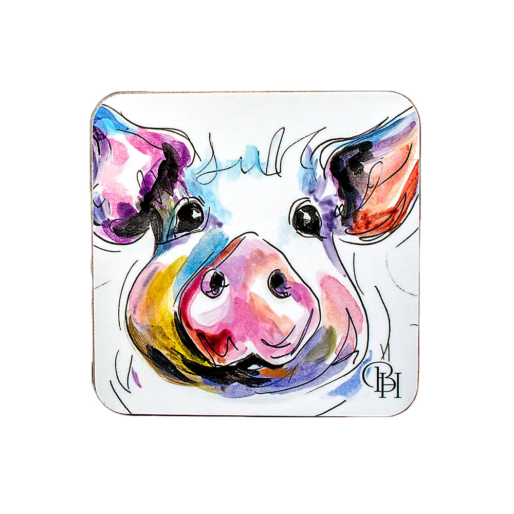 Prudence The Pig Coaster – No 96 Home and Gifts