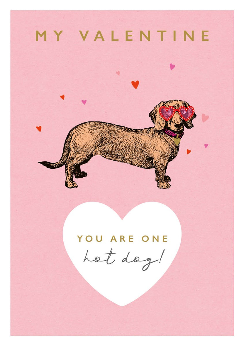 Hot Dog Valentine Card – No 96 Home and Gifts