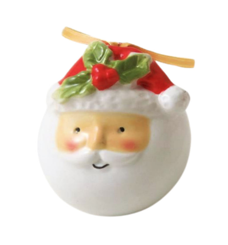 Ceramic Santa Head Tree Decoration – No 96 Home and Gifts