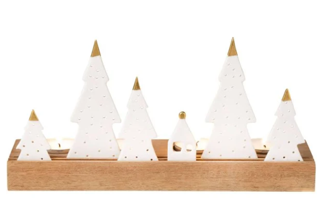 Decorative Fir Tree Tealight Display – No 96 Home and Gifts